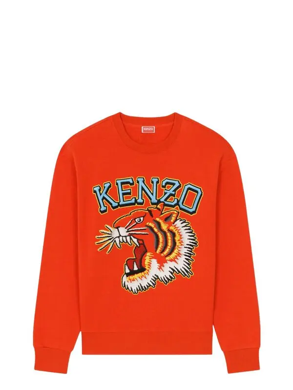 Kenzo Embroidered Tiger Crewneck Sweatshirt - Red