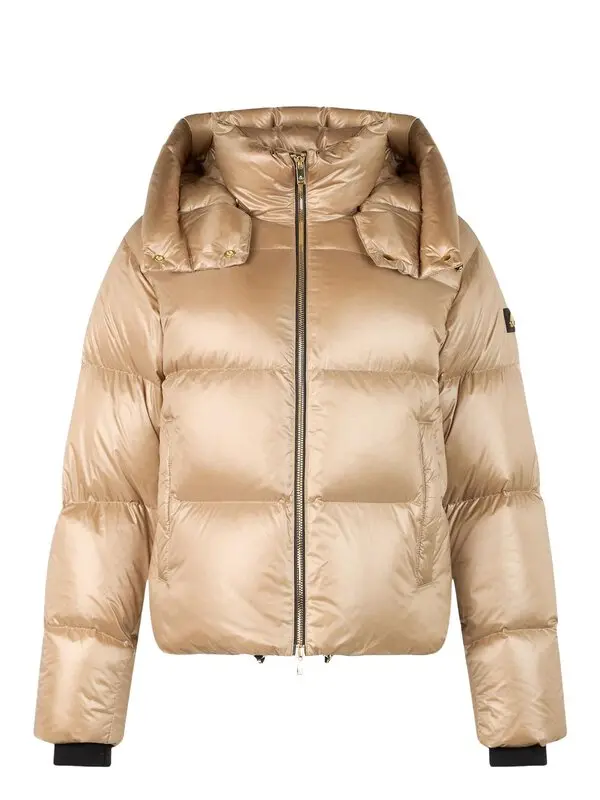 Moose Knuckles Hooded Down Jacket - Champagne