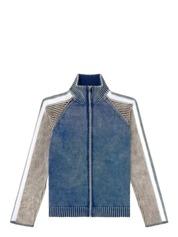 DIESEL® K-hyeronimo Raglan Sleeve Zip-up Cardigan - Blue/grey