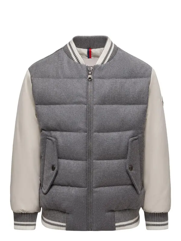 Moncler Alvaro Wool Down Bomber Jacket - Grey