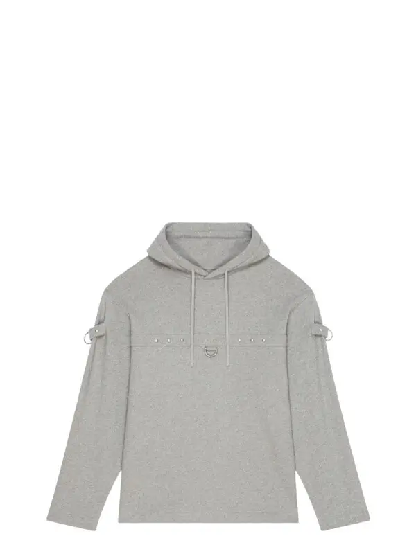 Givenchy D-ring Drawstring Hoodie - Gray