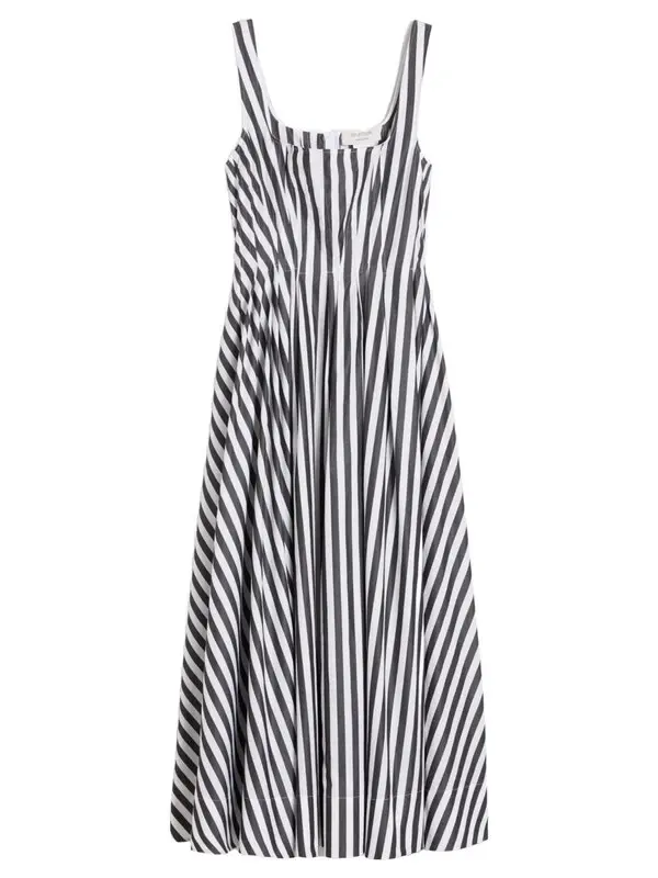 Sportmax Filmato Striped Midi Dress - Black