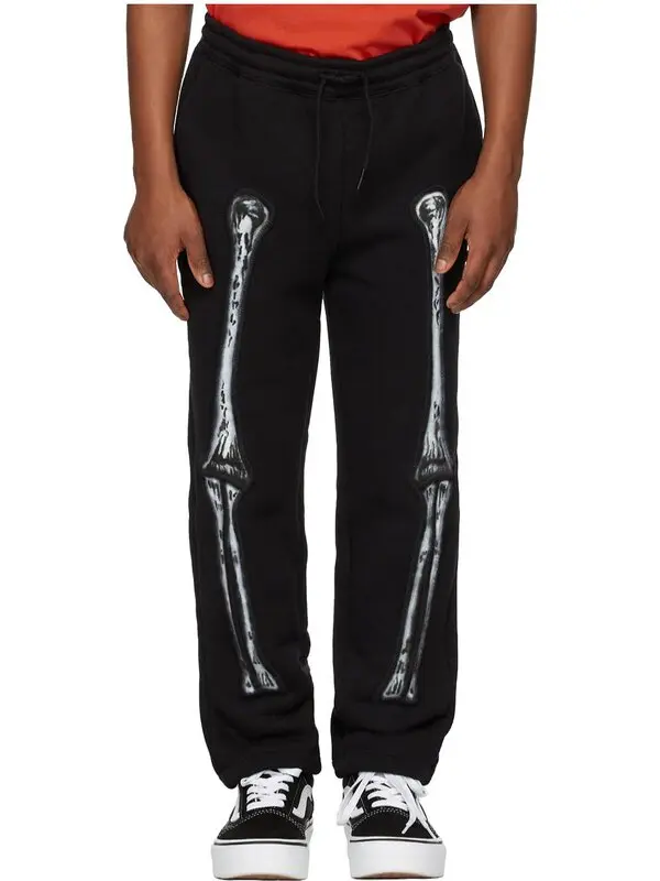 DOUBLET Elasticated Drawstring Casual Pants - Black