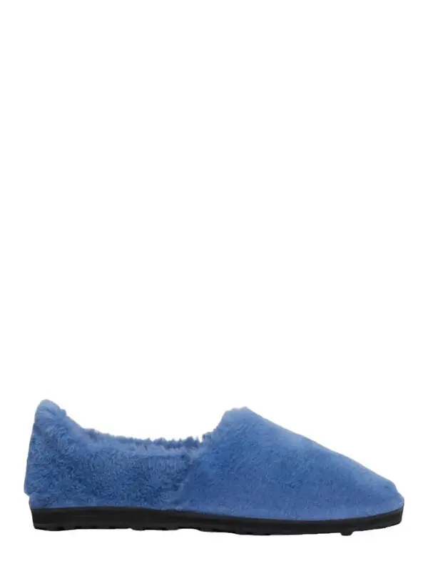 Marni Faux Fur Slip-on Loafers - Blue
