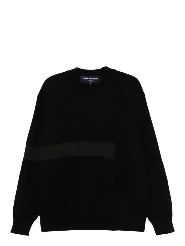 Comme Des Garçons Crewneck Knitted Jumper - Black