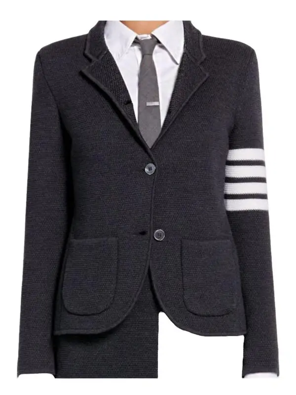 Thom Browne 4-bar Merino Wool Jacket - Dark Gray