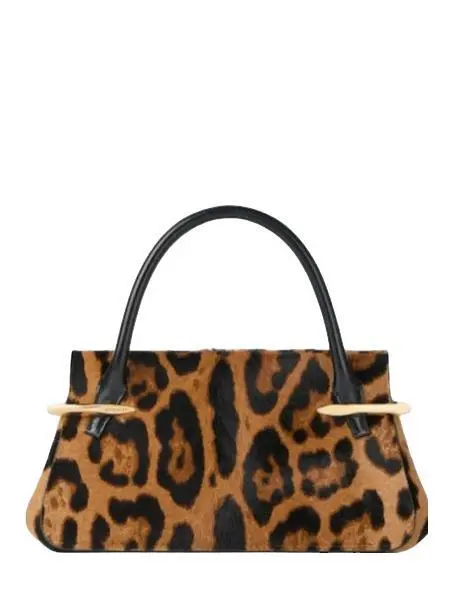 Givenchy Mini Pinch Bag In Pony Effect Leather With Leopard Pattern - Brown