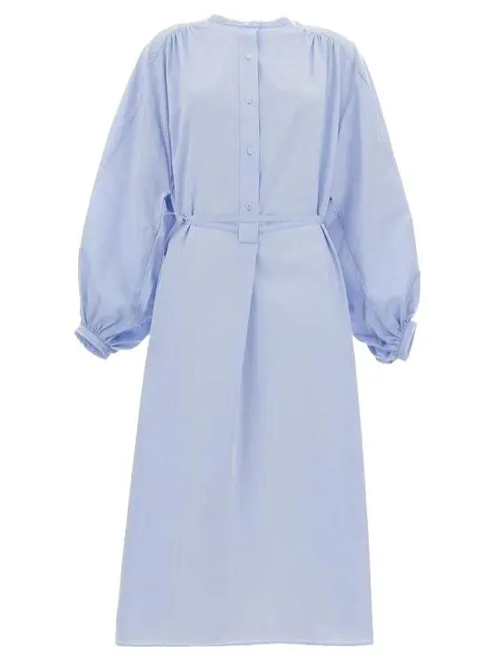 Loulou De Saison Vitti Belted Shirt Dress - Blue
