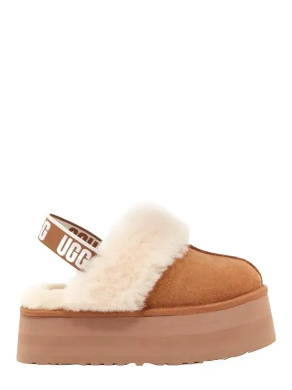 UGG Funkette Platform Mules With Logo Elastic Straps - Pink