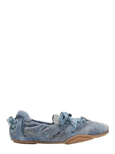 Acne Studios Lace-up Denim Sneakers - Light Blue