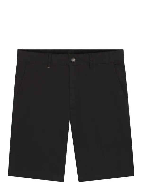 Hugo Boss Slim-fit Button Detailed Shorts - Black