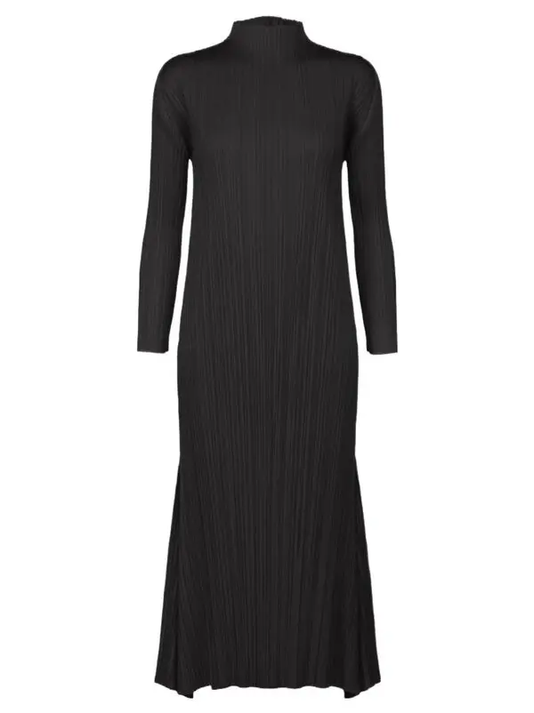 Issey Miyake Ole!" High-neck A-line Midi Dress - Black
