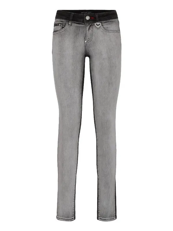 Philipp Plein Logo Detail Jeans - Gray