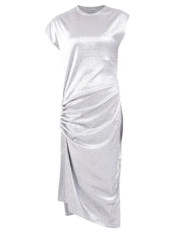 Rabanne Gathered Midi Dress - White