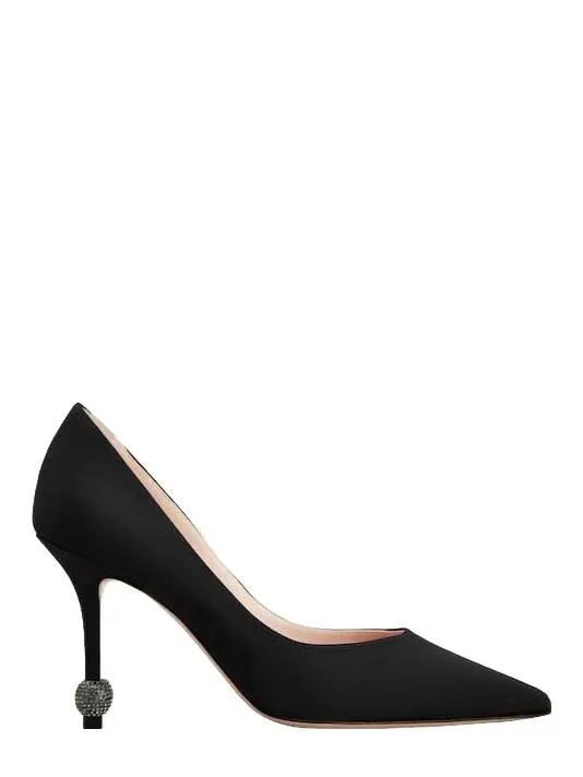 ROGER VIVIER Embellished Jewel Heel Pumps - Black