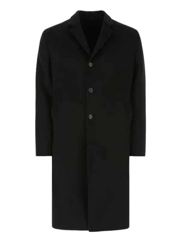 Prada Single Breasted Long Sleeved Coat - Black