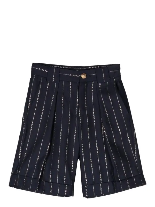 Balmain Logo-print Tailored Shorts - Black