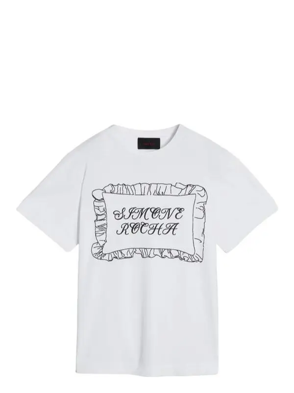 Simone Rocha Printed Crewneck T-shirt - White