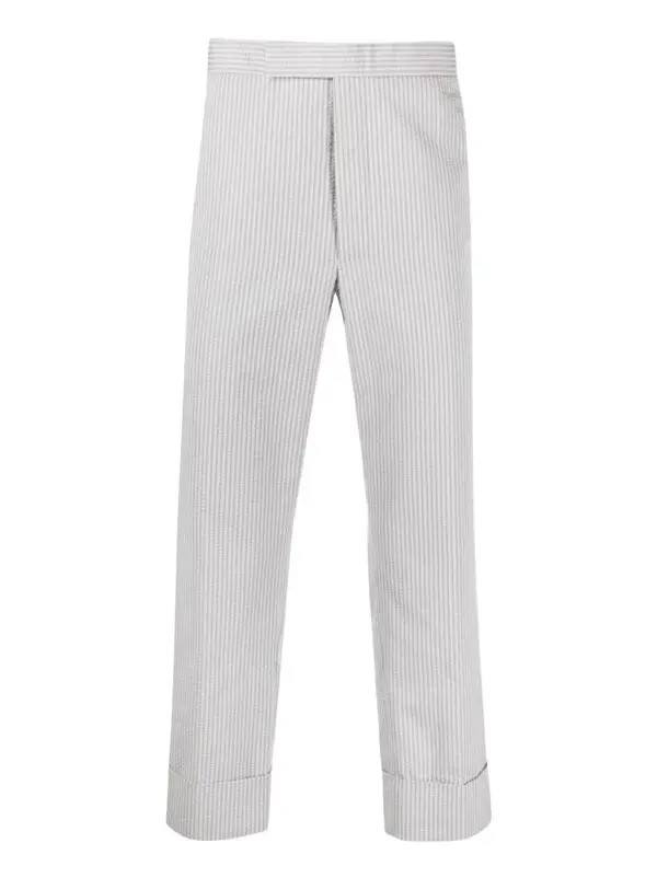 Thom Browne Striped Tailored Trousers - Light Gray