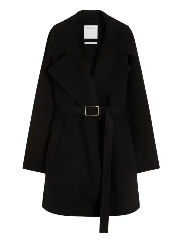 Sportmax Belted Coat - Black