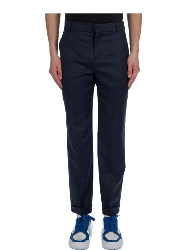 Balmain Mid-waisted Cropped Trousers - Black
