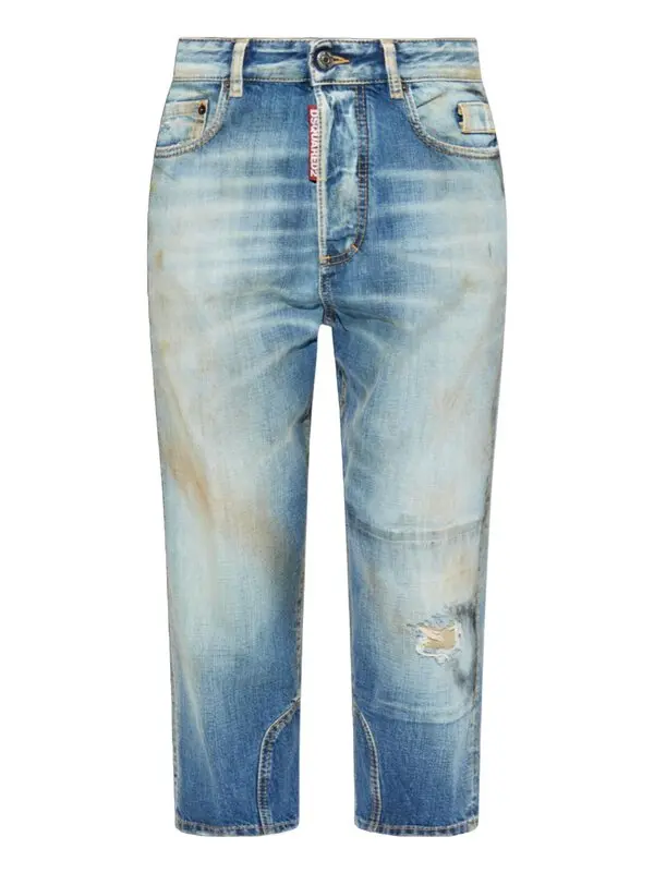 Dsquared2 Distressed Cropped Jeans - Blue