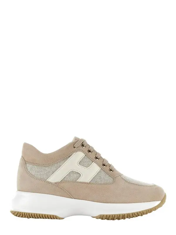 Hogan Interactive Lace-up Sneakers - Nude