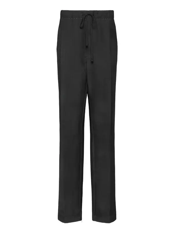 MAISON MARGIELA Drawstring Pleated Trousers - Dark Avion