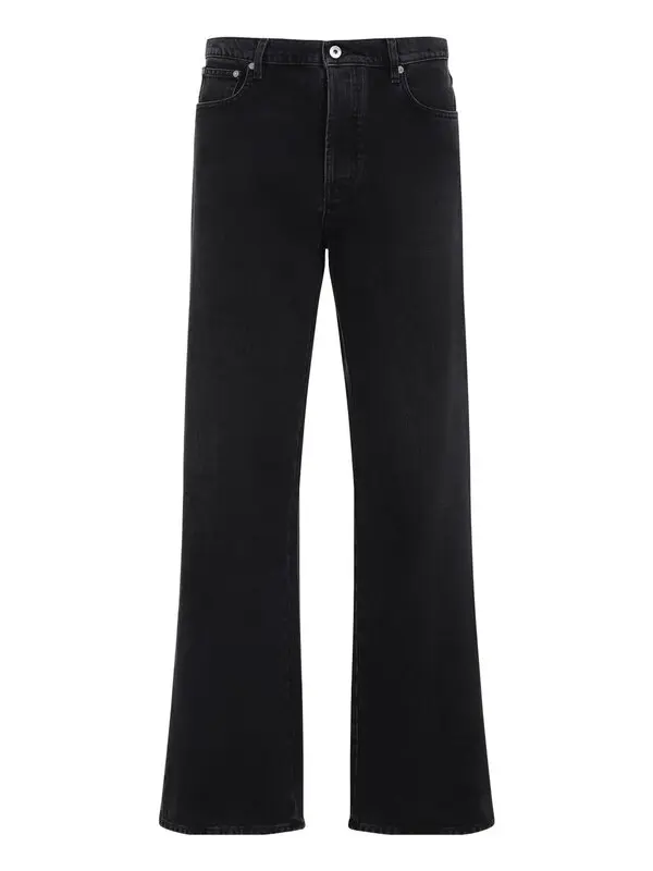 Off-White Logo Patch Flared Jeans - Black