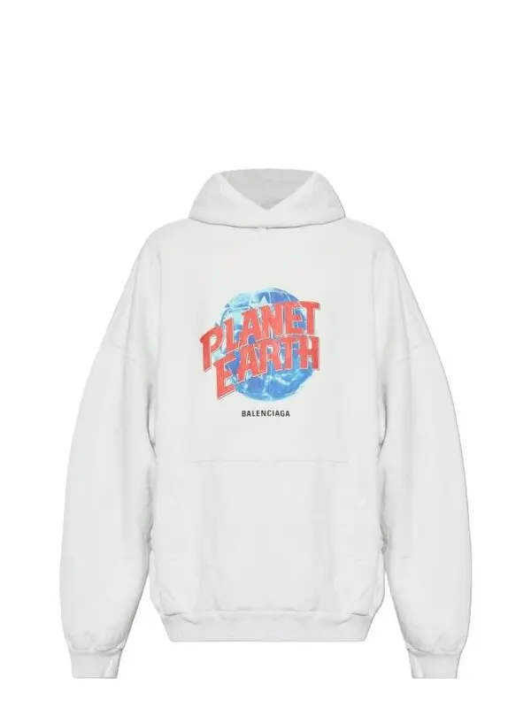 Balenciaga Planet Earth Hoodie - White