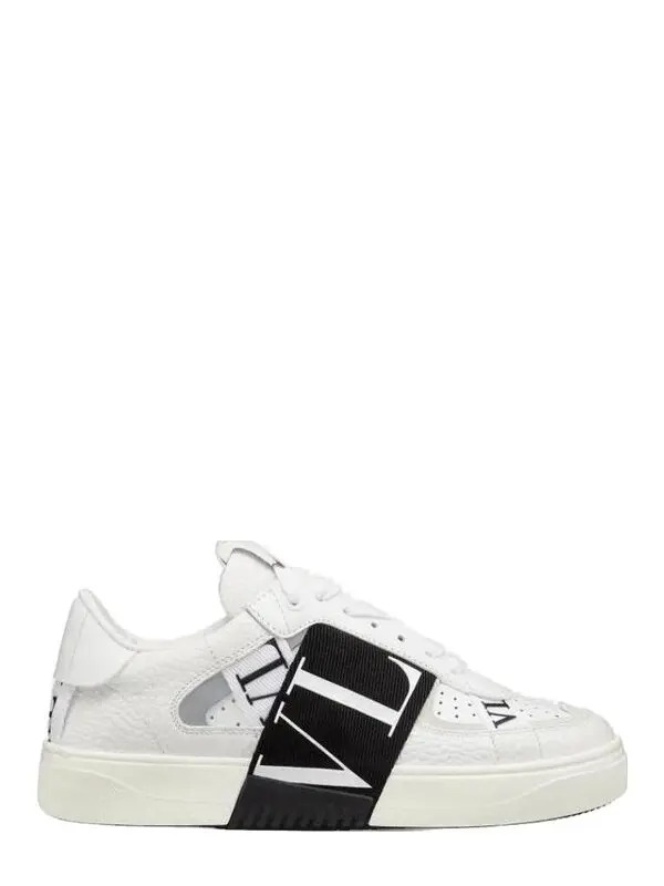 Valentino Garavani Vl7n Round Toe Lace-up Sneakers - White/black