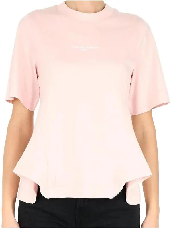Stella McCartney Godet Detailed T-shirt - Pink