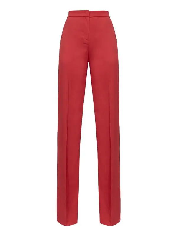 Pinko High-waist Micro-flared Trousers - Red