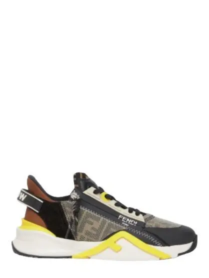Fendi Flow Lace-up Sneakers - Green