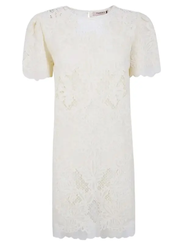 TWINSET Lace Mini Dress - White