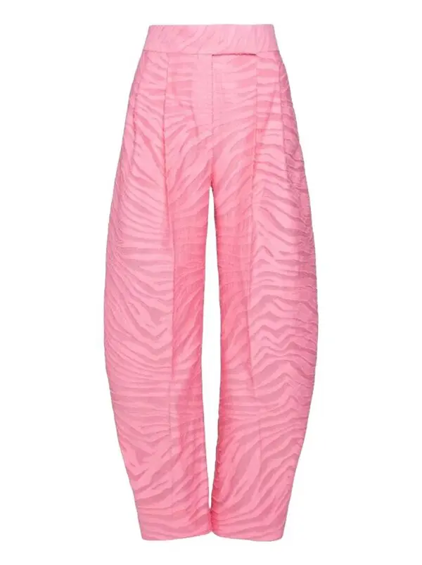 Attico Zebra-pattern Wide-leg Trousers - Pink