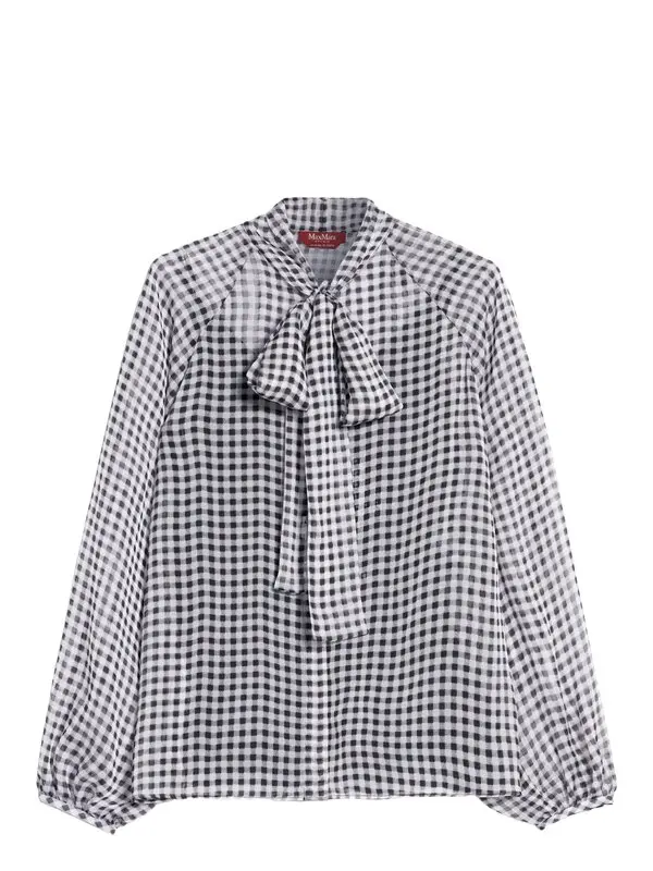 Max Mara Pussy-bow Long-sleeve Blouse - Black