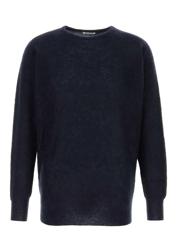 Auralee Crew Neck Knitwear - Navy