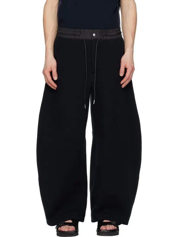 Sacai Drawstring Wide-leg Trousers - Black