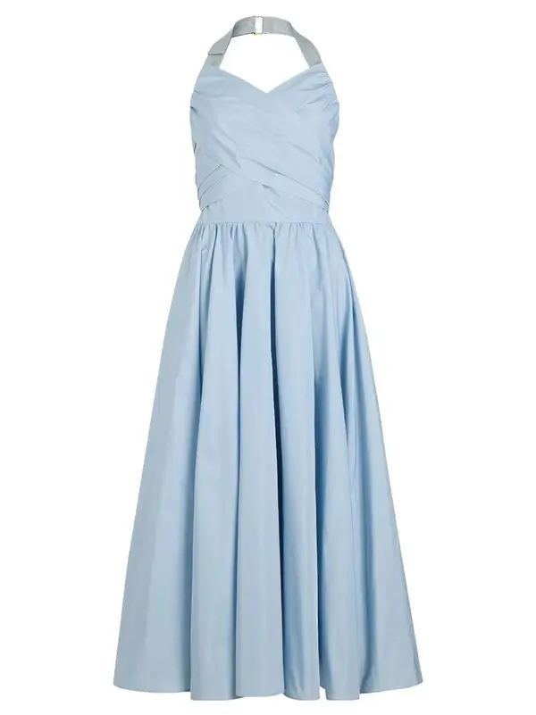 PATOU Halterneck Maxi Dress - Pearl Blue