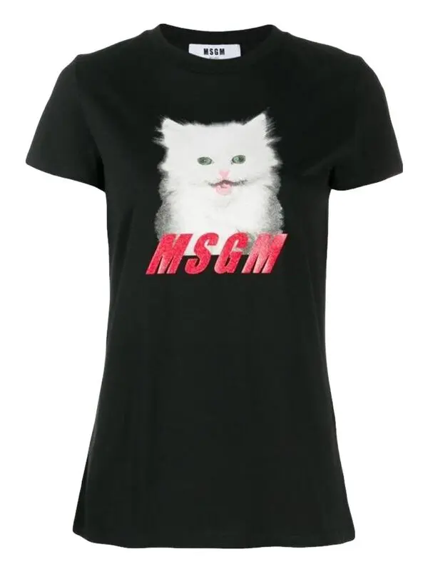 MSGM Printed T-shirt - Black