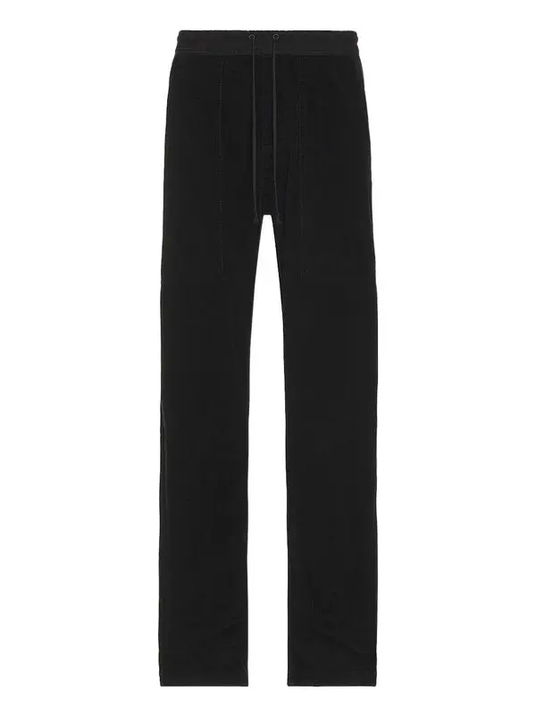 Saint Laurent Drawstring Straight Leg Trousers - Black