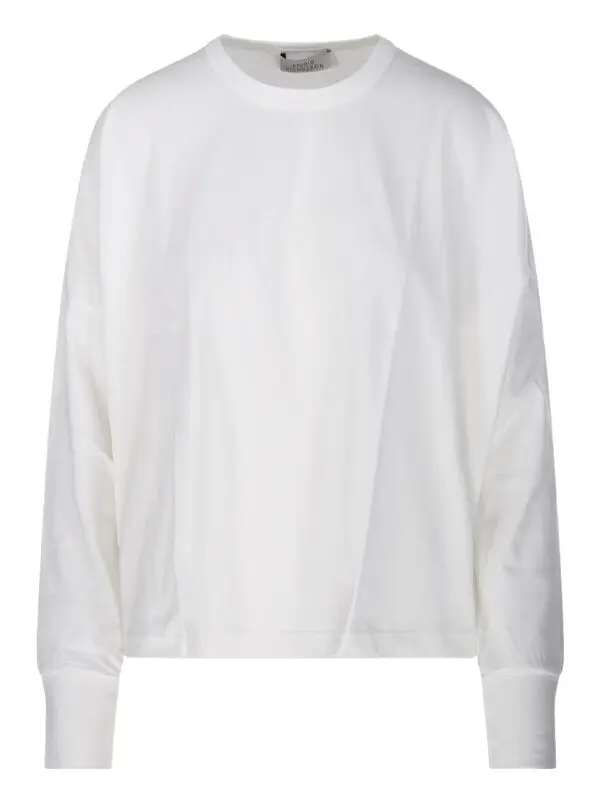 Studio Nicholson Crewneck Long Sleeve T-shirt - White