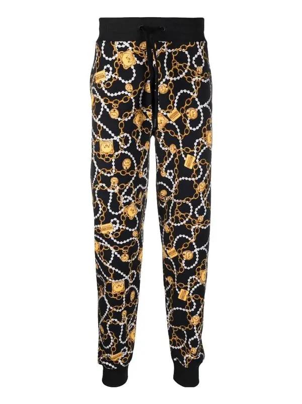 Moschino Teddy Chain Track Pants - Black