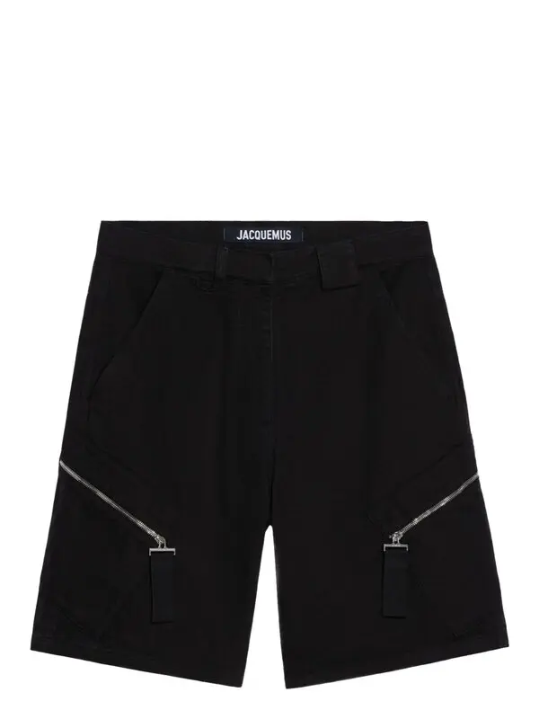 Jacquemus Zipped Cargo Shorts - Black