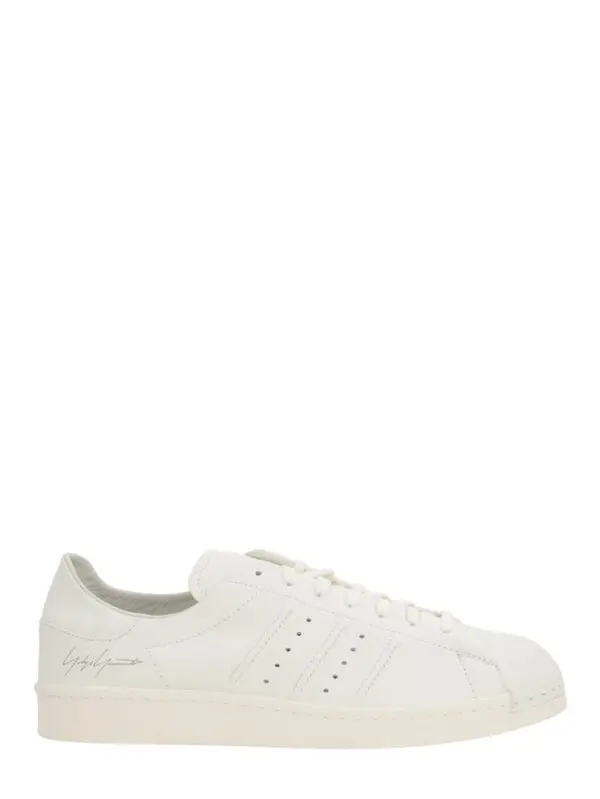 Y3 Round Toe Lace-up Sneakers - White