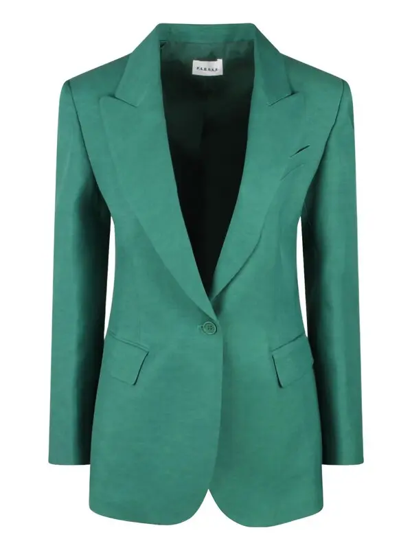 P.a.r.o.s.h Raisa Single-breasted Blazer - Verde Smeraldo