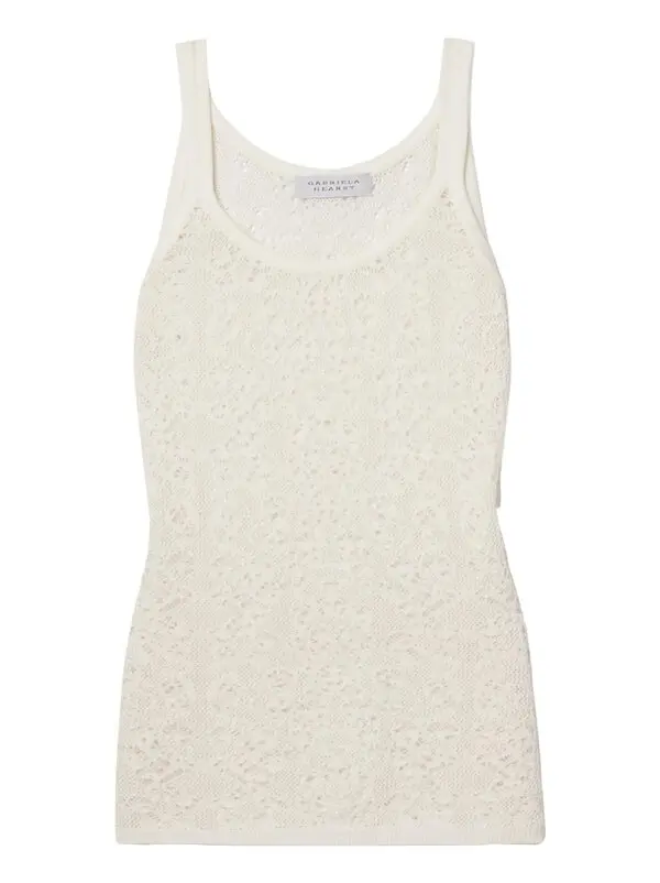 Gabriela Hearst Sleeveless Lace Top - Ivory White
