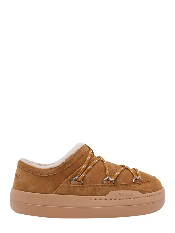 Moon Boot Suede Park Slippers - Brown
