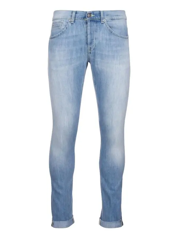 DONDUP Faded Effect Slim-leg Jeans With Belt Ring - Blue